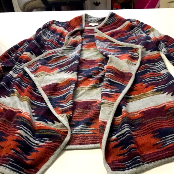 Lucky Brand | Sweaters | Lucky Brand Large Open Front Aztec Tribal ...